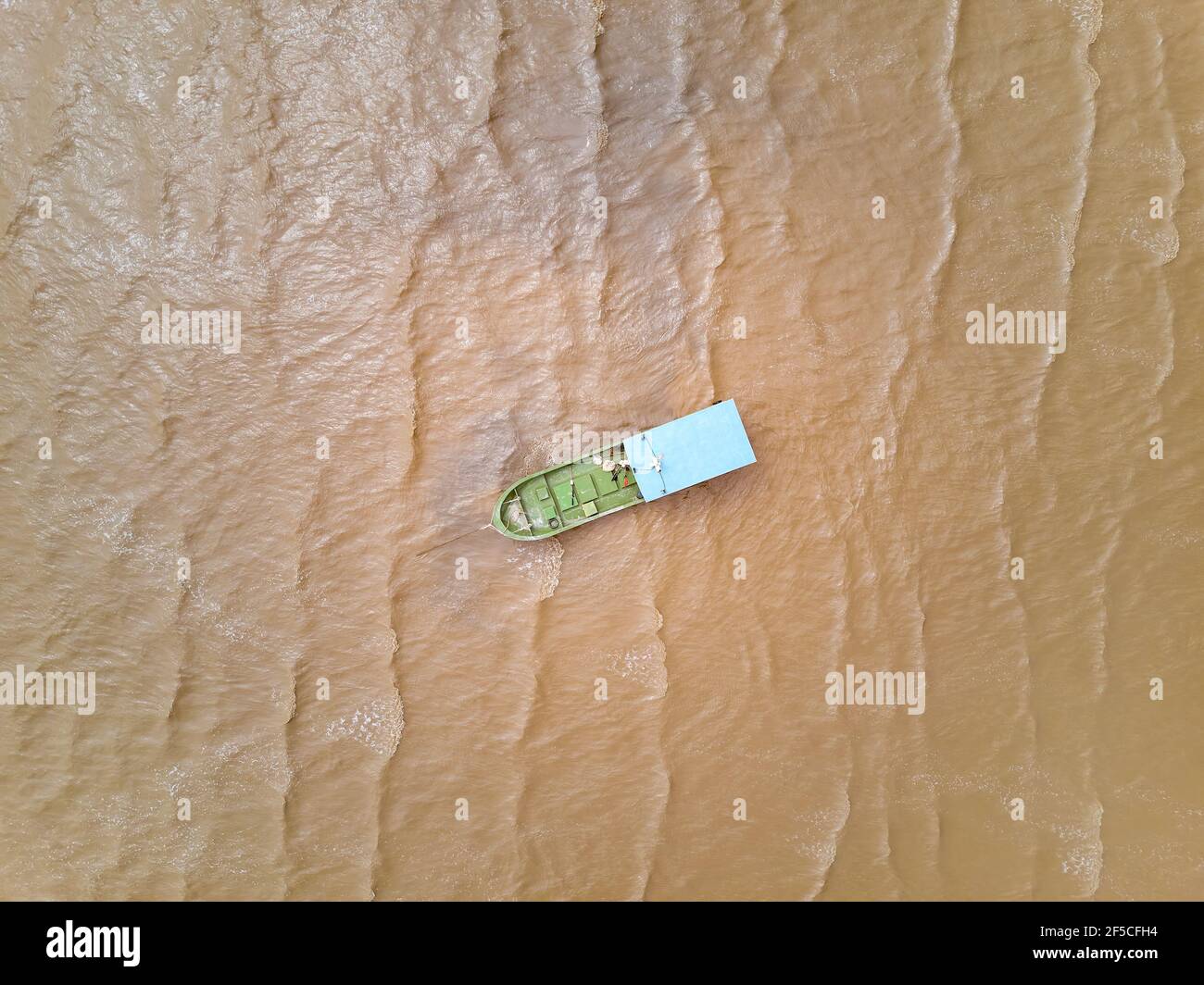 Aerial photography of giant oil tanker sand mining ship at sea Stock ...
