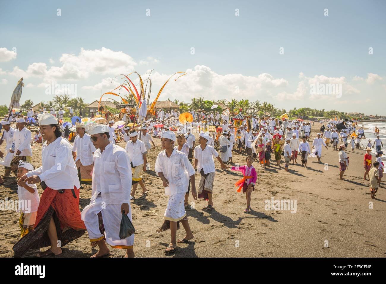 Sanur beach melasti ceremony 2015-03-18, Melasti is a Hindu Balinese ...