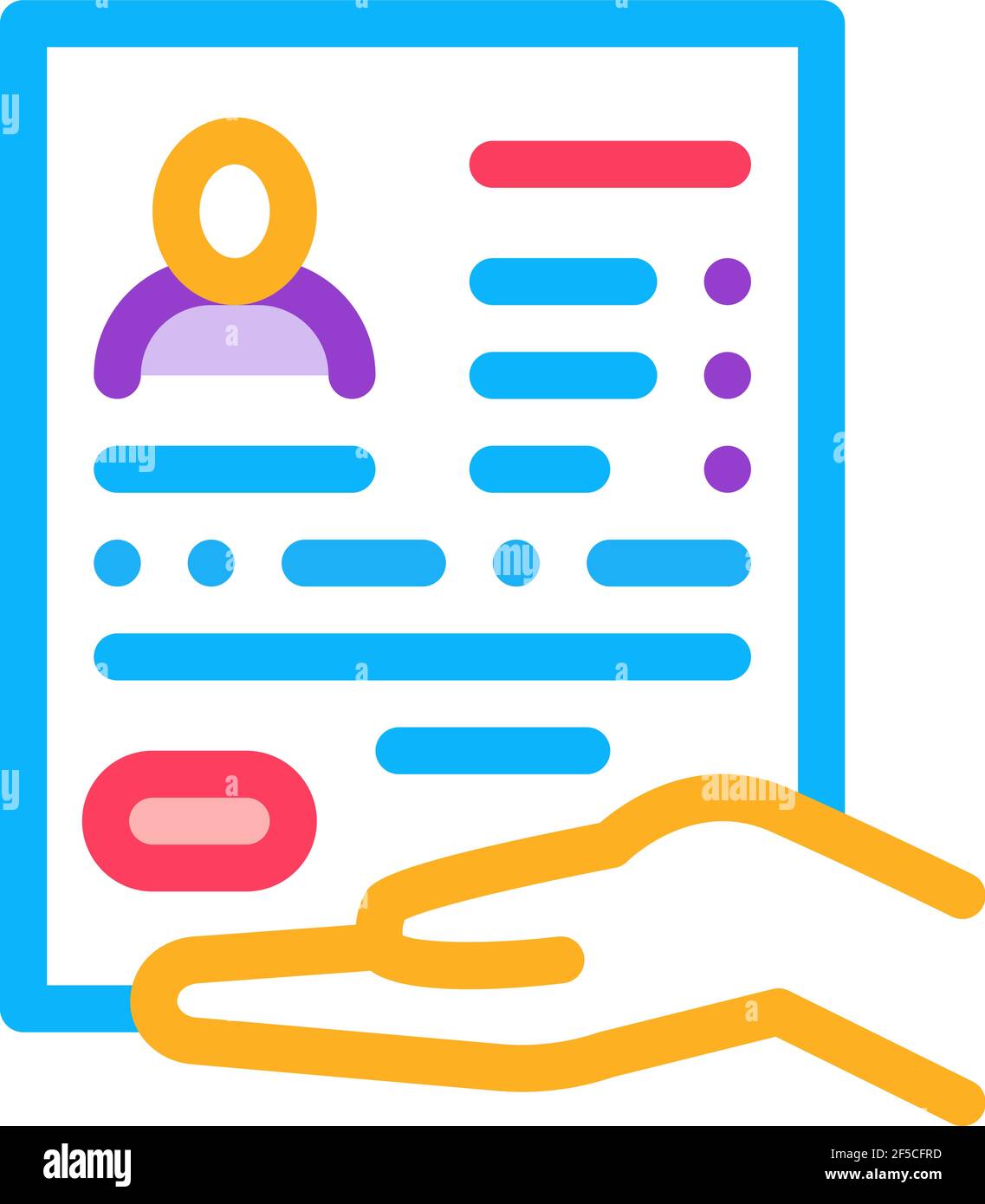 Electronic diploma color icon Cut Out Stock Images & Pictures - Alamy