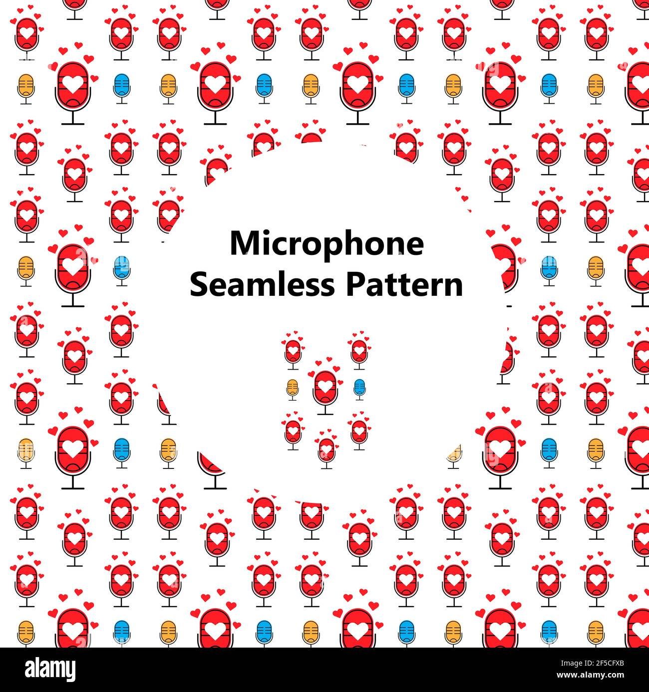 microphone seamless pattern. Perfect for crafts projects, background ...