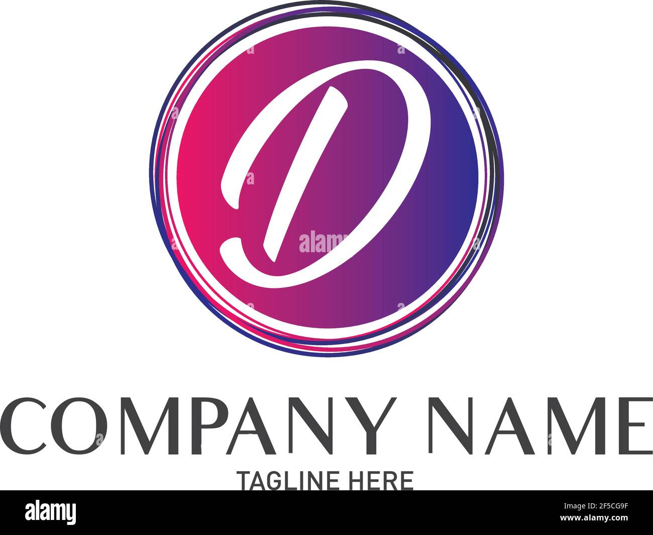 Round Letter D Logo Gradient Trendy Modern Template Design Stock Vector ...