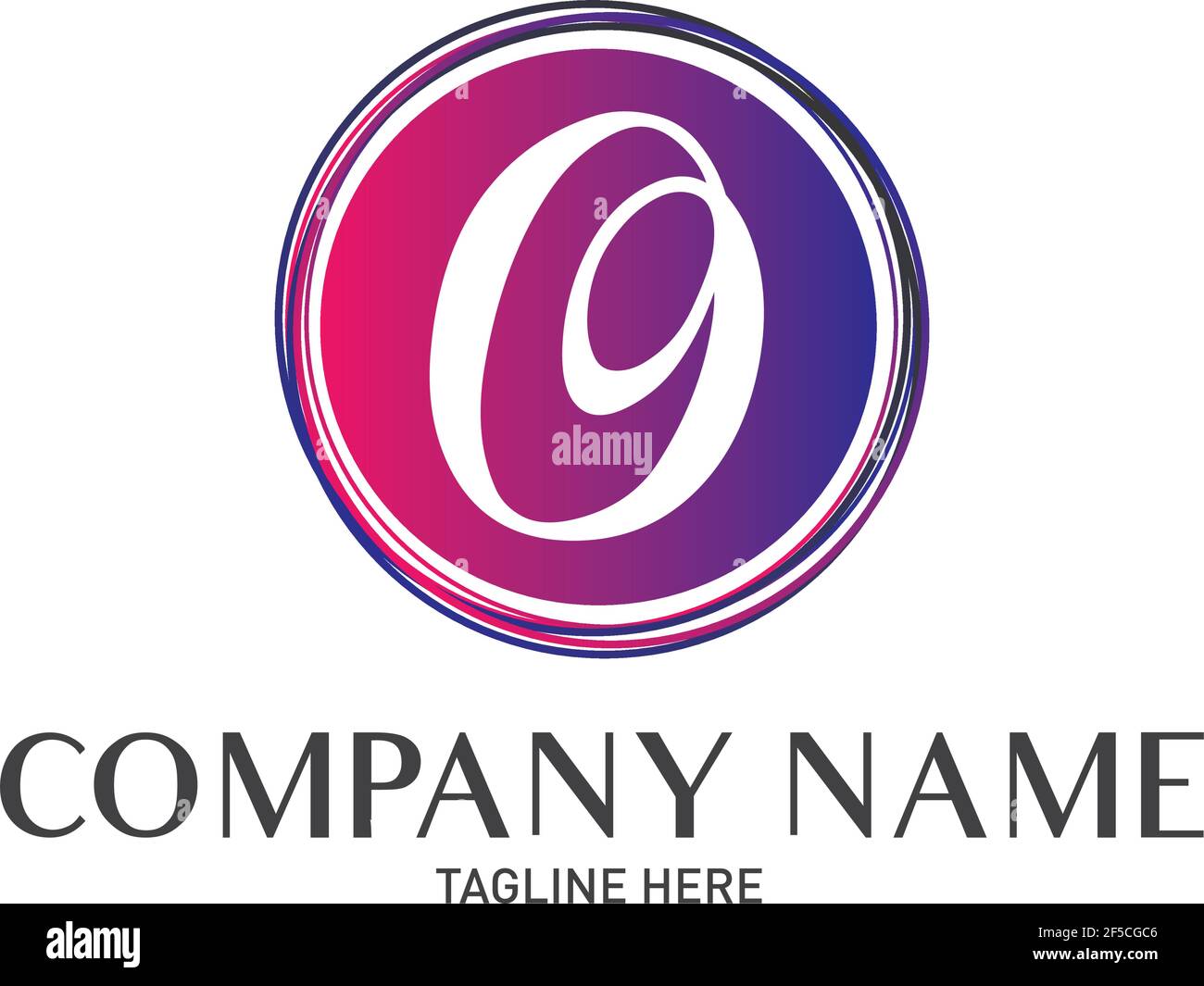 Round Letter O Logo Gradient Trendy Modern Template Design Stock Vector ...