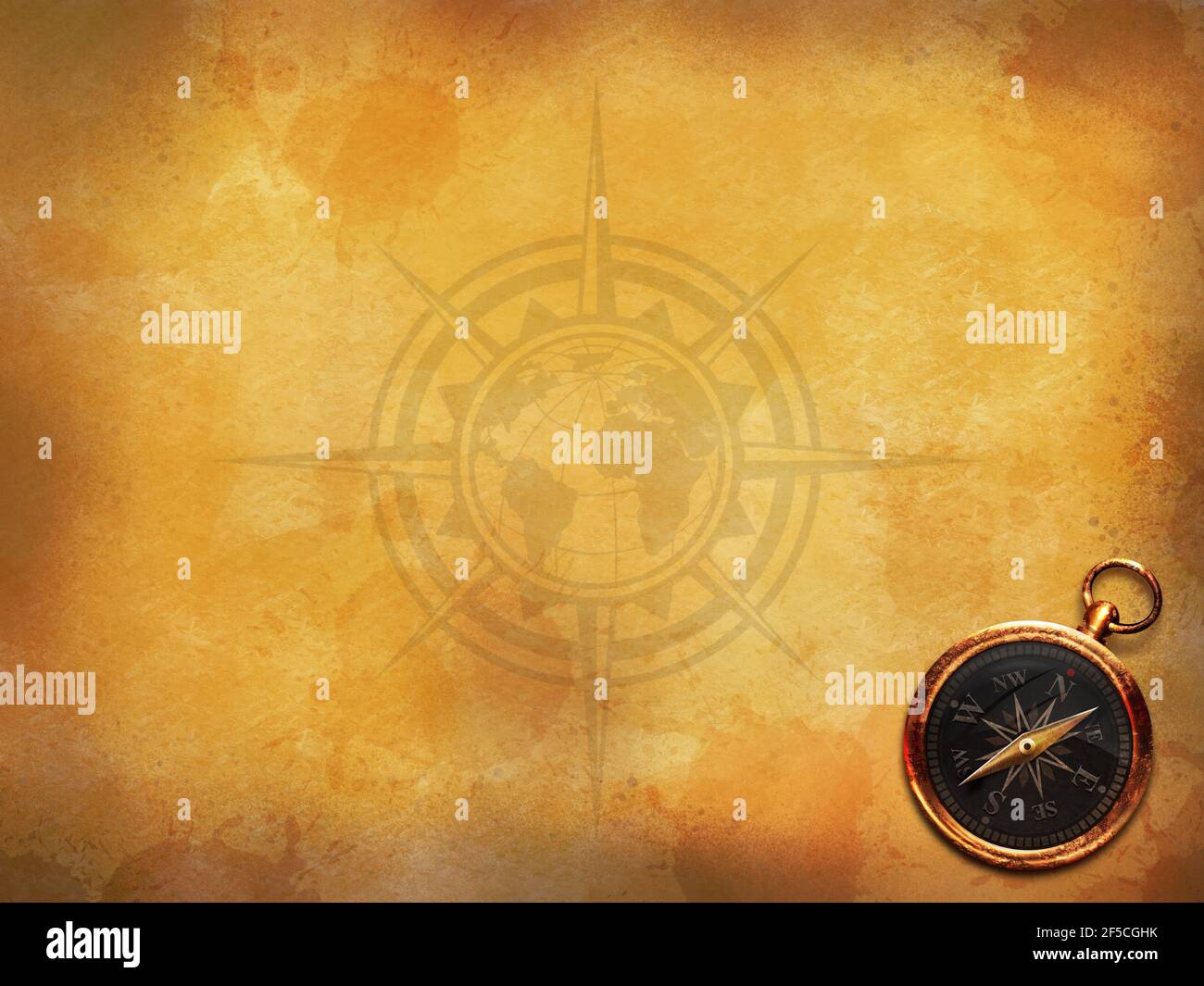 Template background old paper papyrus map compass navigation world ...