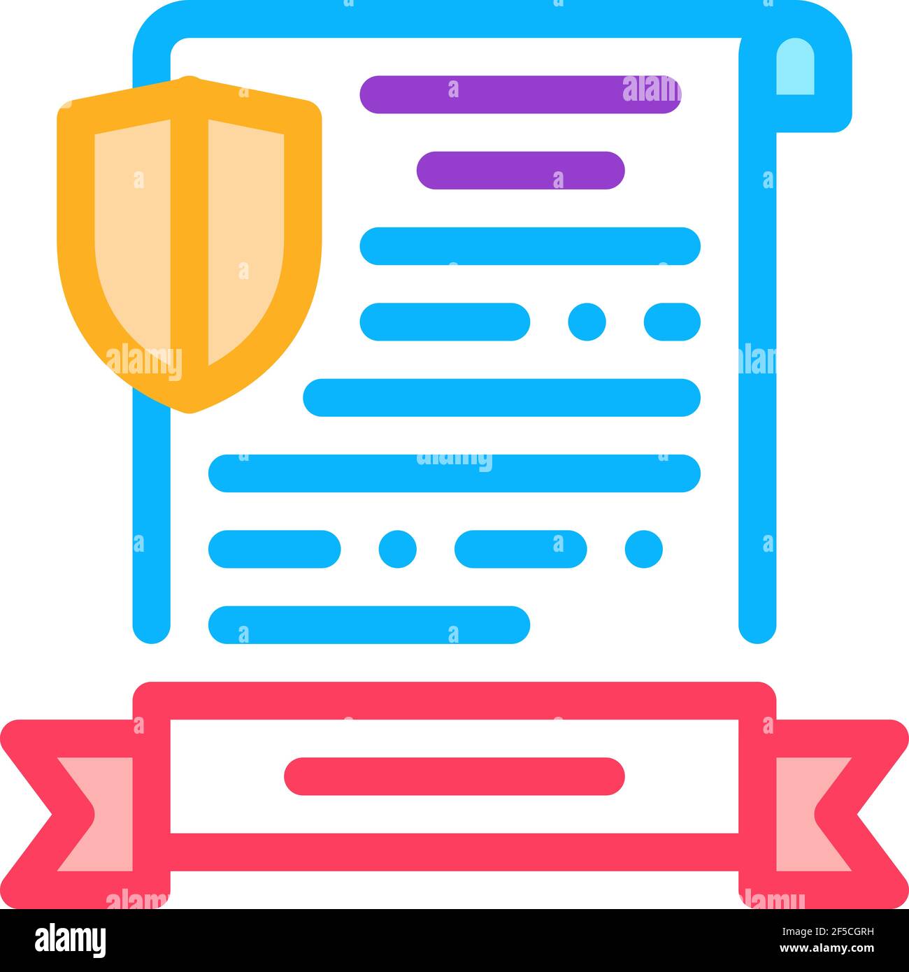 insurance license color icon vector illustration sign Stock Vector ...