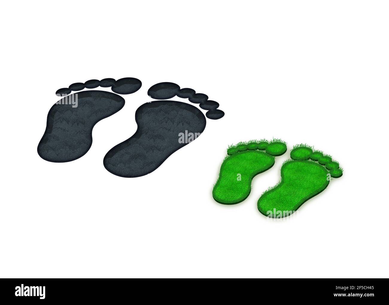 Child foot steps grass Cut Out Stock Images & Pictures - Alamy