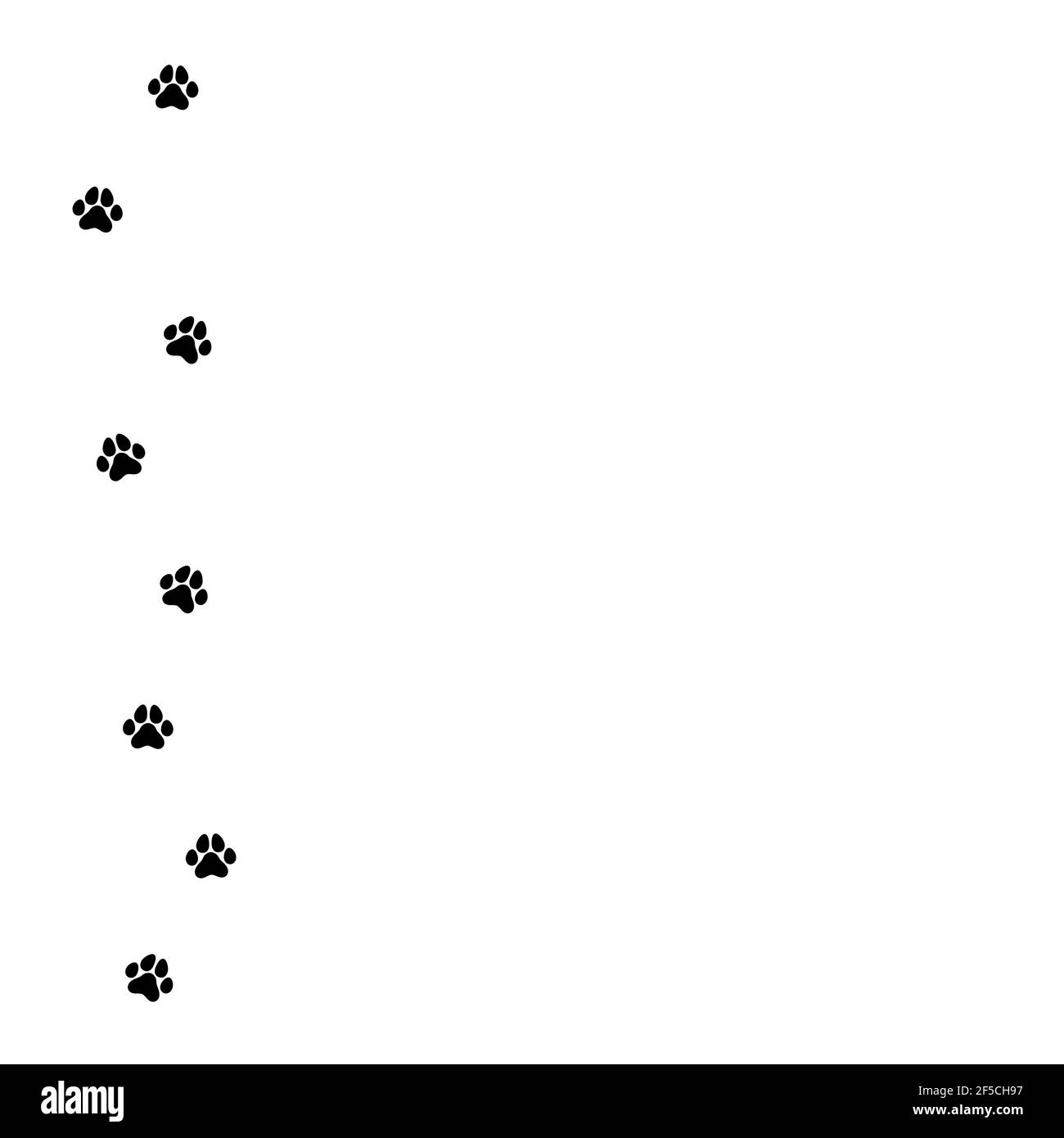 black cat trace. icon isolated on white. Vector flat illustration ...