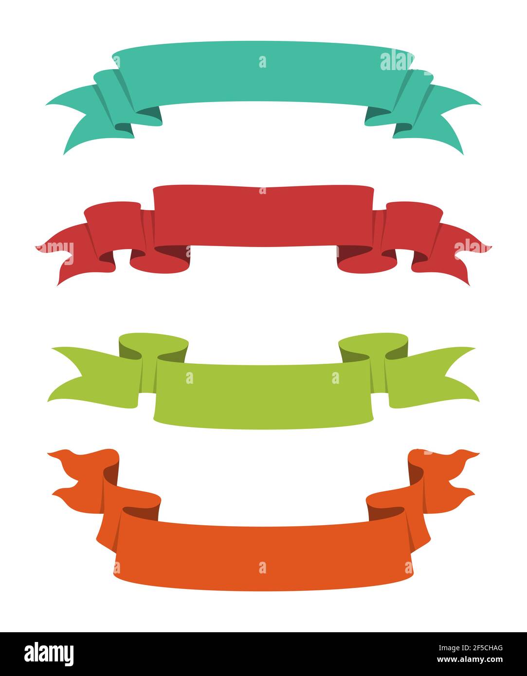 Four Style of Color Ribbons for the Decoration Stock Vector Image & Art ...