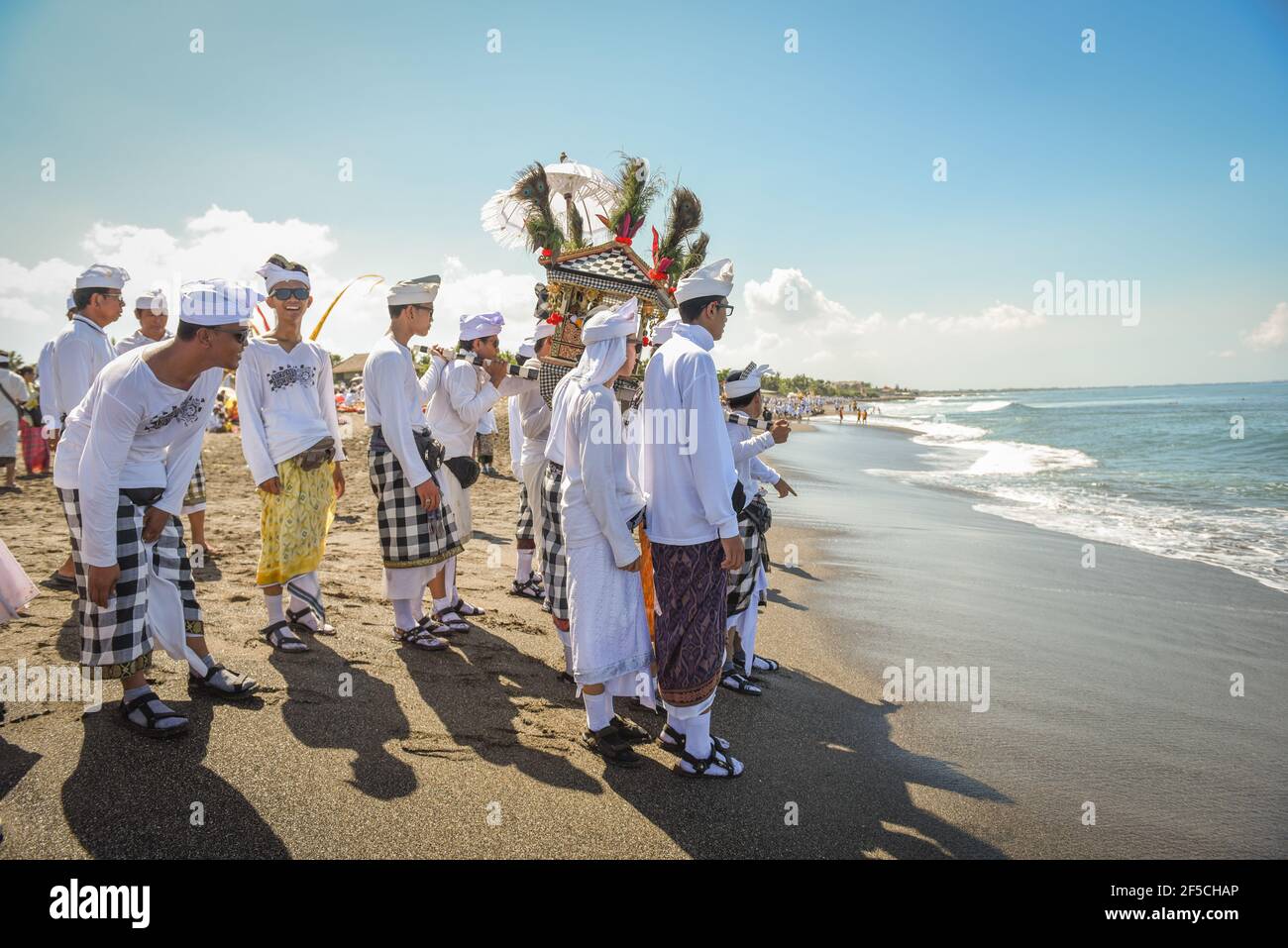 Sanur beach melasti ceremony 2015-03-18, Melasti is a Hindu Balinese ...