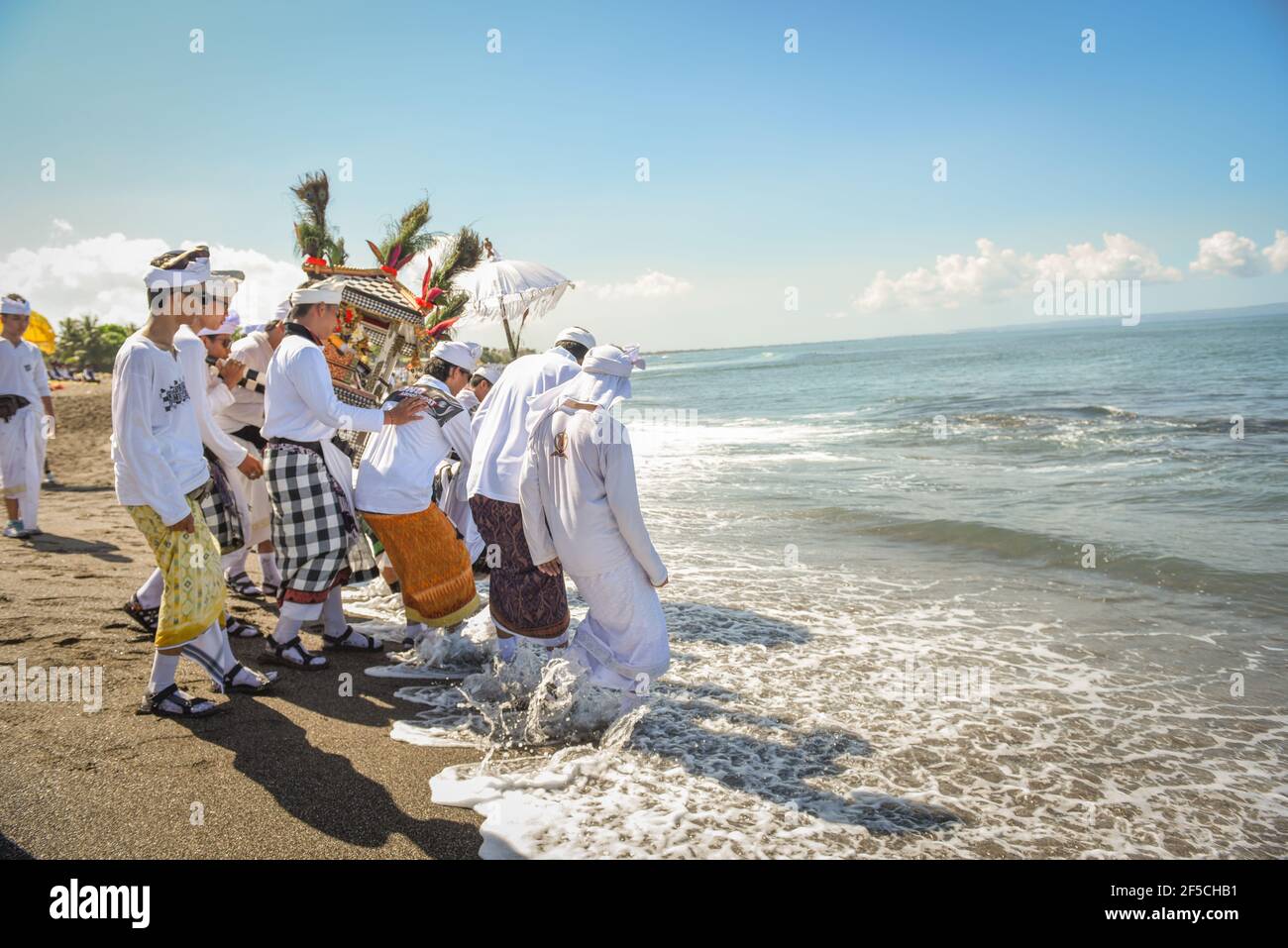 Sanur beach melasti ceremony 2015-03-18, Melasti is a Hindu Balinese ...