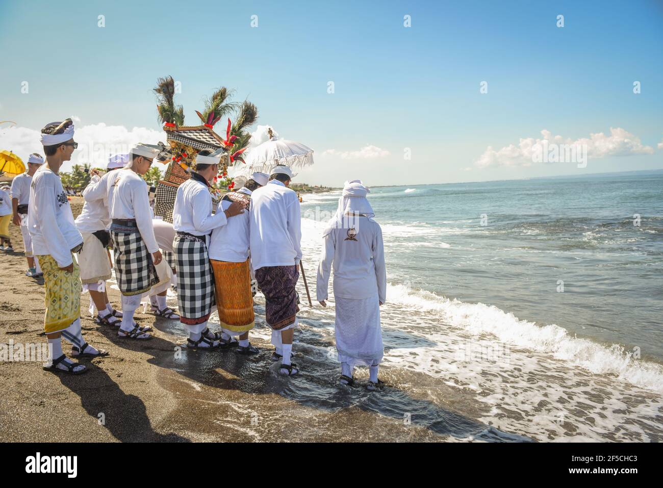 Sanur beach melasti ceremony 2015-03-18, Melasti is a Hindu Balinese ...