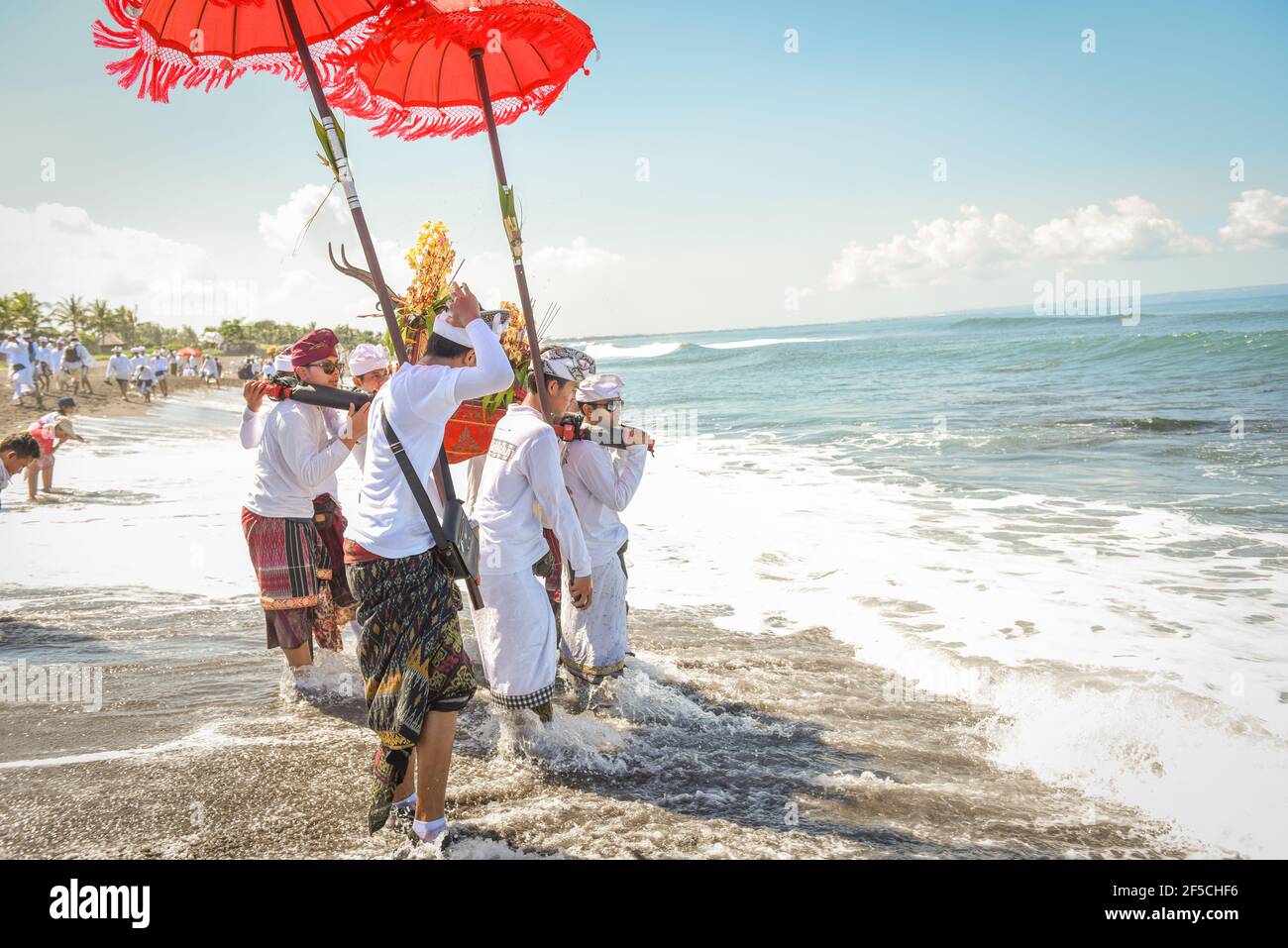 Sanur beach melasti ceremony 2015-03-18, Melasti is a Hindu Balinese ...