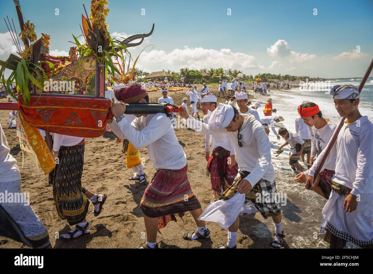 Sanur beach melasti ceremony 2015-03-18, Melasti is a Hindu Balinese ...
