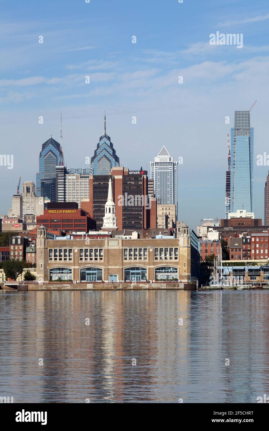 geography / travel, USA, Pennsylvania, Philadelphia, view from Camden ...