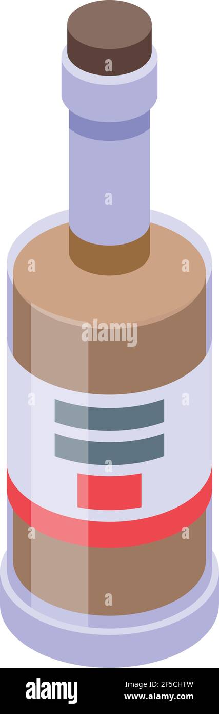 Bar bourbon icon. Isometric of bar bourbon vector icon for web design ...