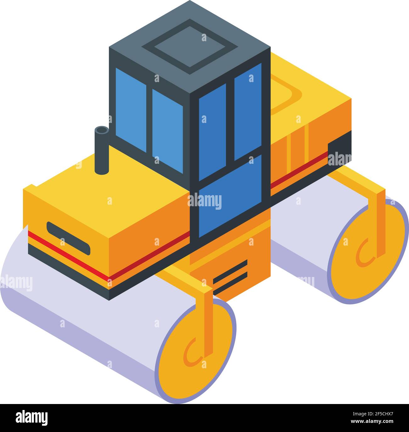 Road roller icon. Isometric of road roller vector icon for web design ...