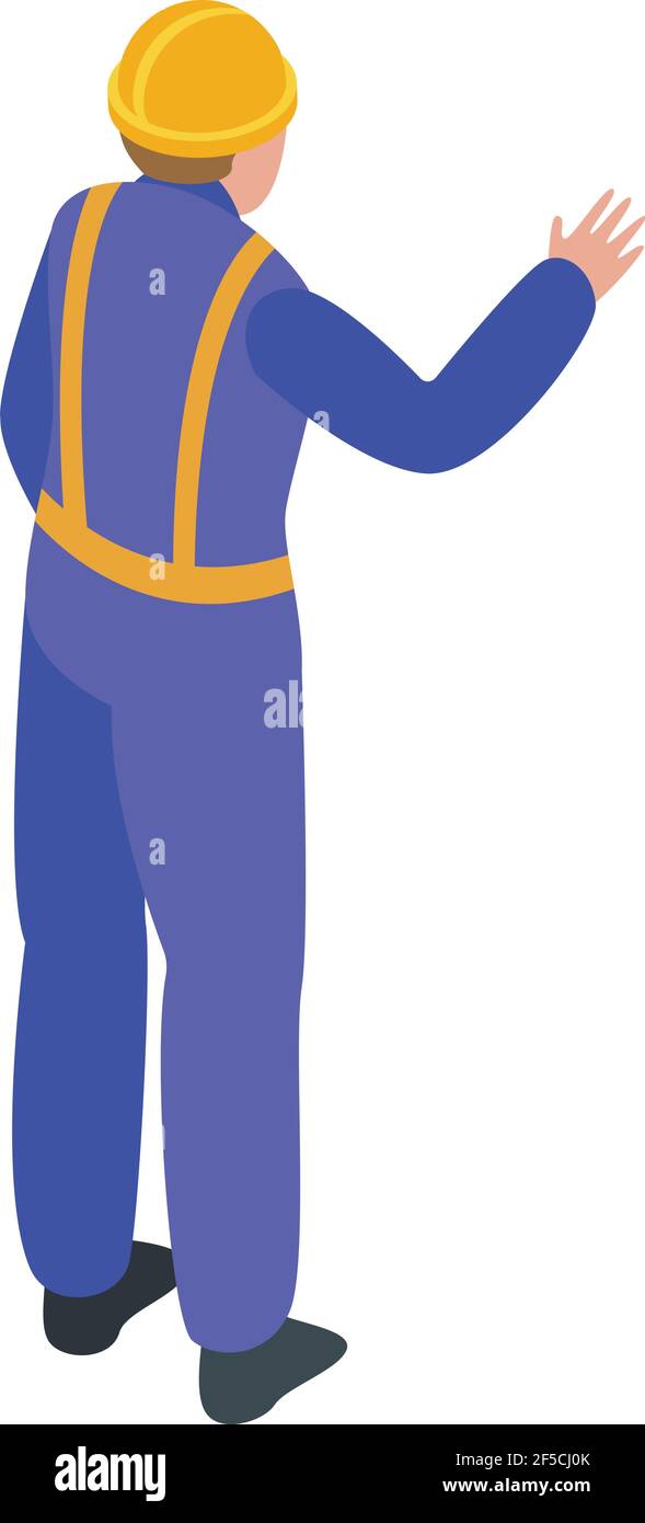 Road worker icon. Isometric of road worker vector icon for web design ...