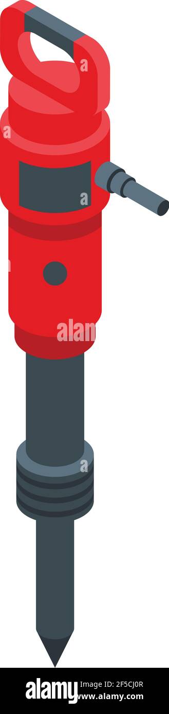 Jack hammer icon. Isometric of jack hammer vector icon for web design ...