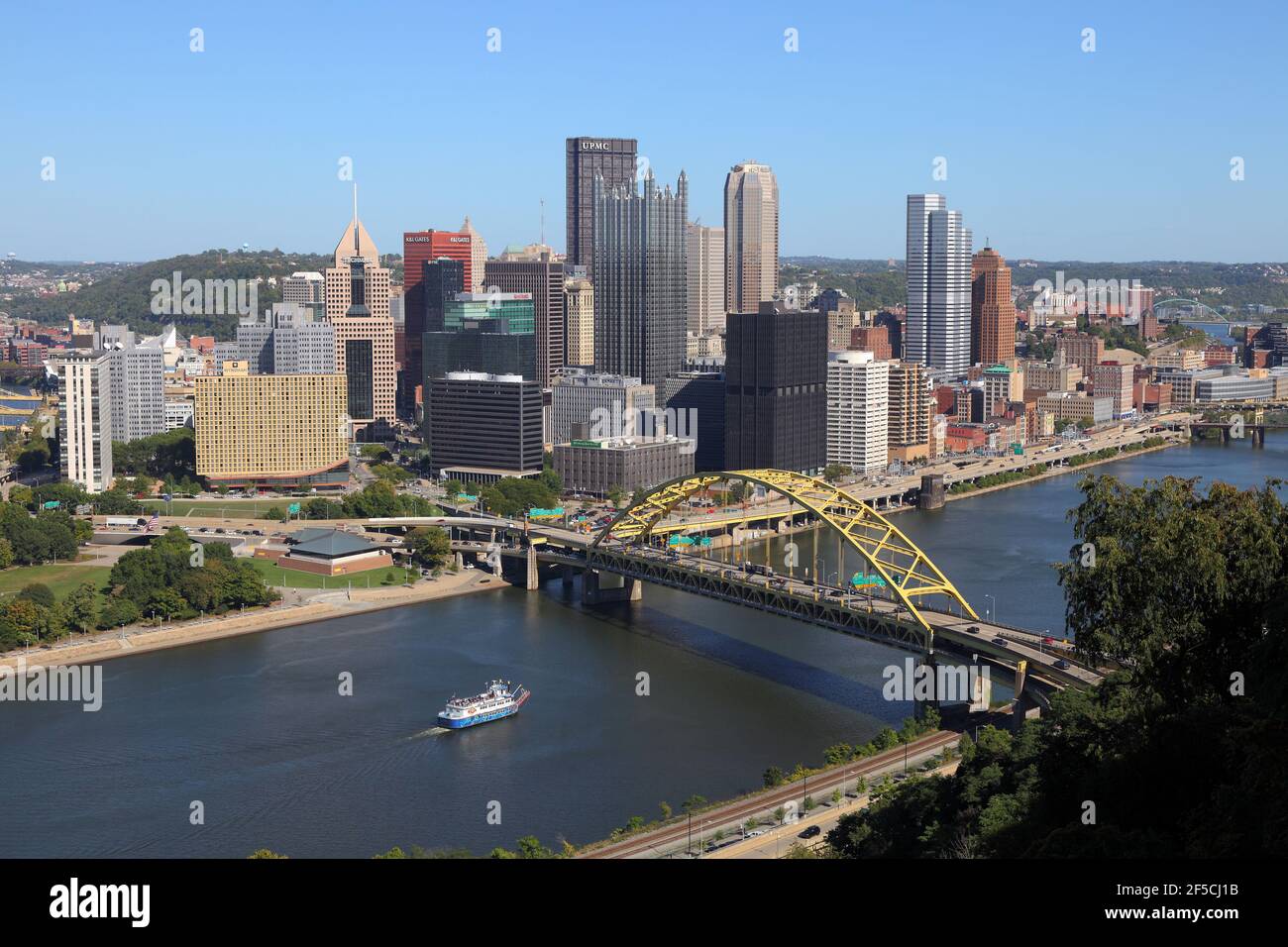 geography / travel, USA, Pennsylvania, Pittsburgh, Grandview mit Blick ...
