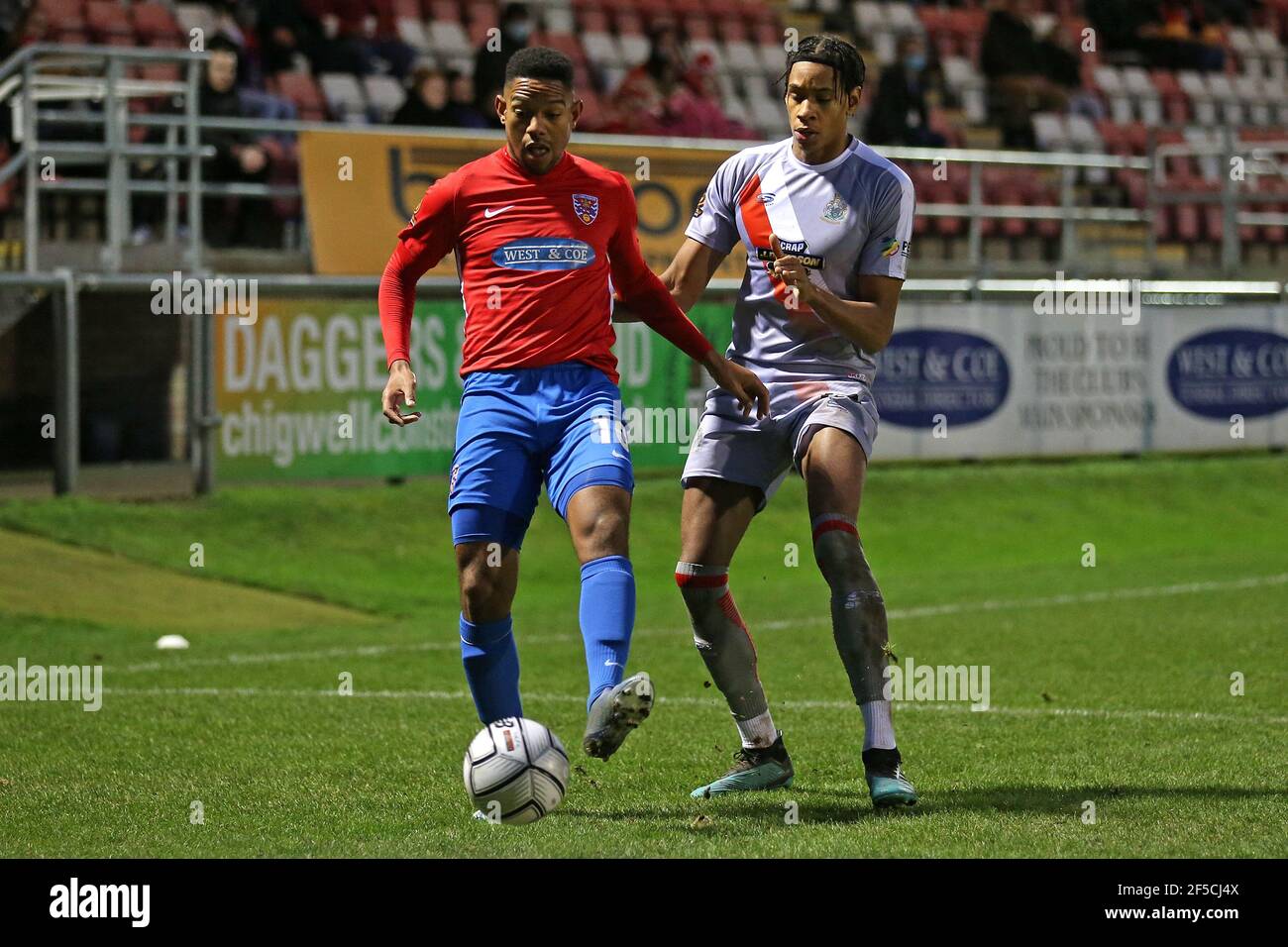 Angelo Balanta of Dagenham and Redbridge and Alistair Smith of ...