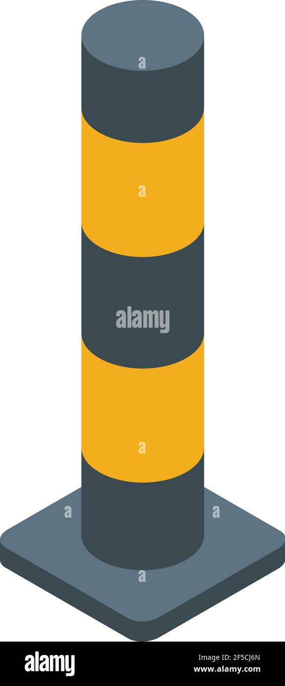 Pillar border icon. Isometric of pillar border vector icon for web ...
