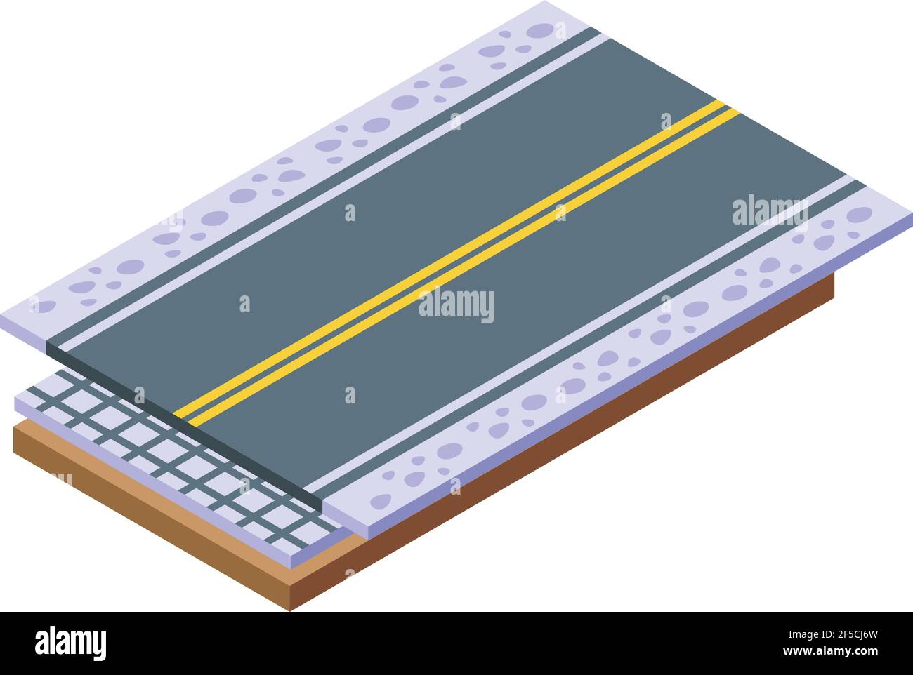Highway construction icon. Isometric of highway construction vector ...