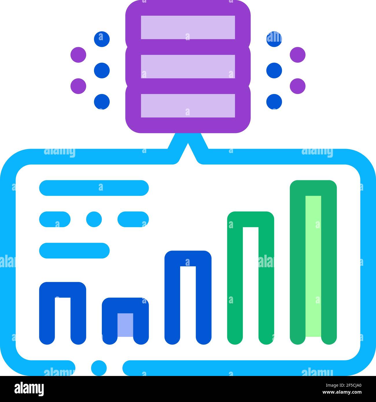 infographic research of machine learning color icon vector illustration ...