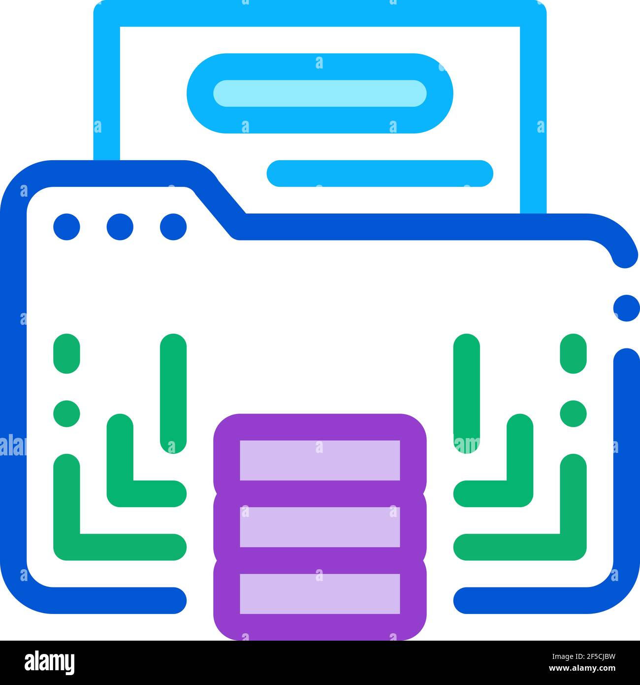 digital machine learning color icon vector illustration Stock Vector ...