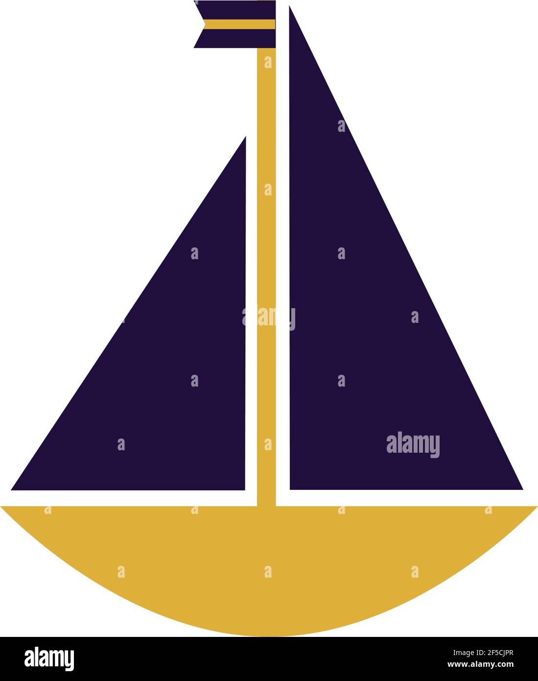 Simple Sail Boat Icon Vector Design Simple Logo Symbol Stock Vector ...