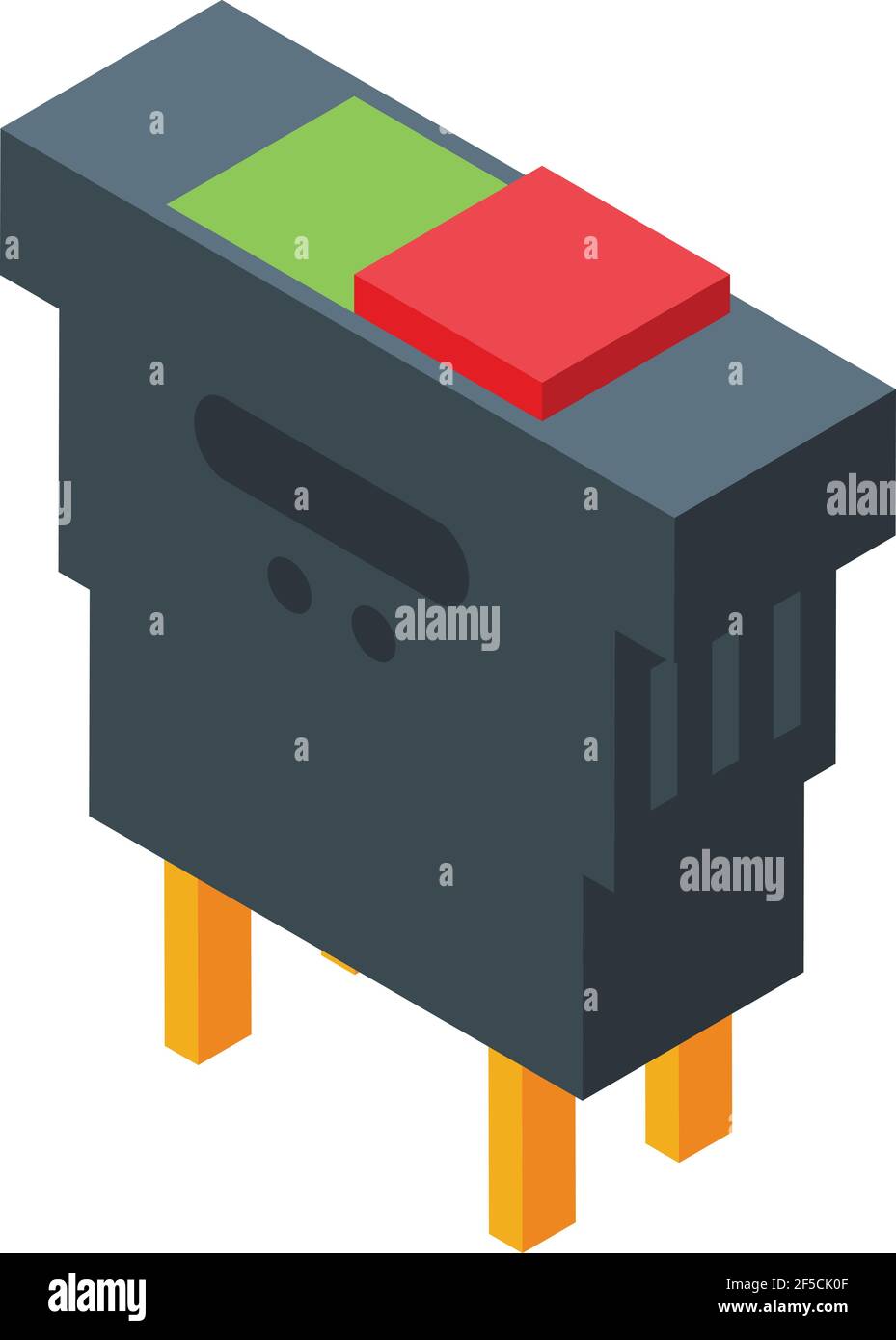 Power breaker icon. Isometric of power breaker vector icon for web ...