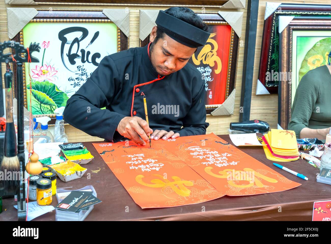 Tet new year stage decoration hi-res stock photography and images - Alamy