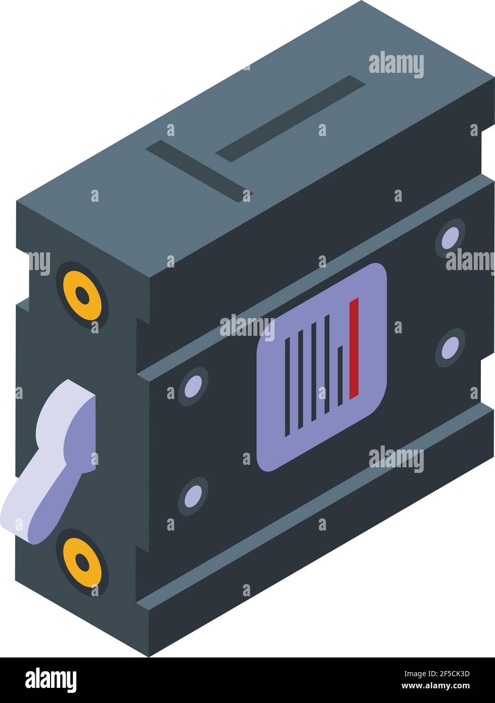 Automatic breaker icon. Isometric of automatic breaker vector icon for ...