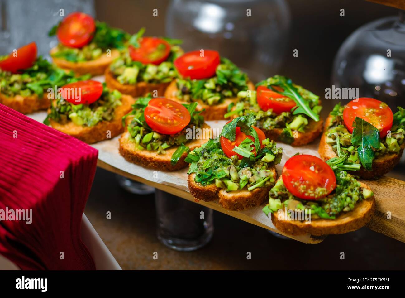 Catering service. Snacks for guests on the table Stock Photo - Alamy