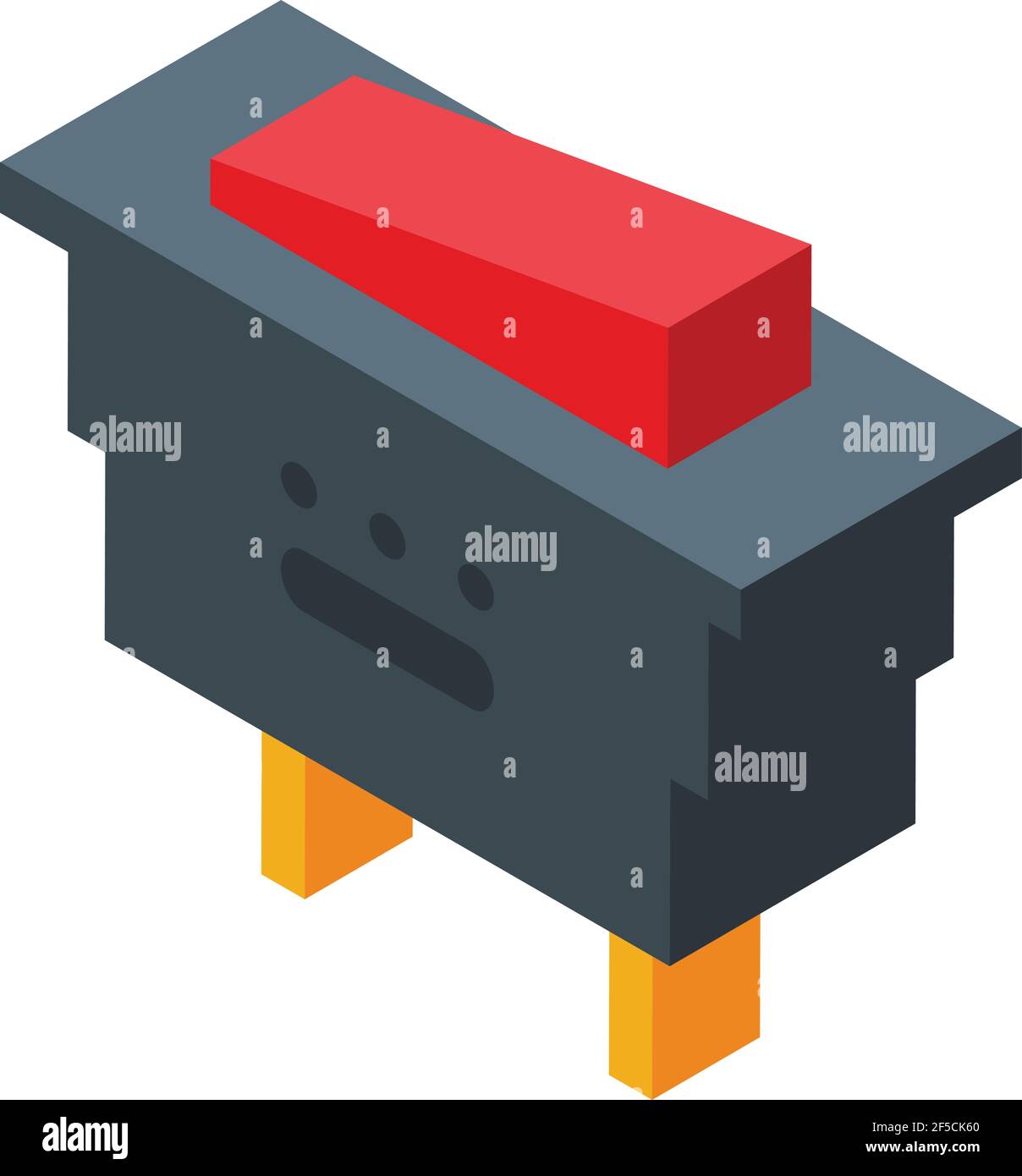 Breaker button icon. Isometric of breaker button vector icon for web ...