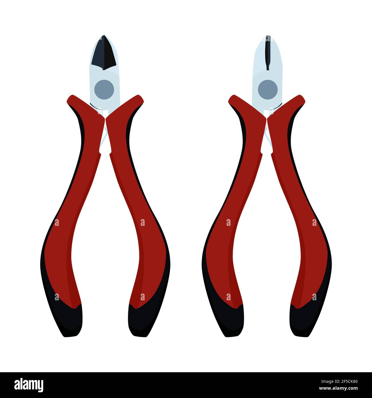 Wire or cable cutters, metal nippers. Electrician, construction worker ...