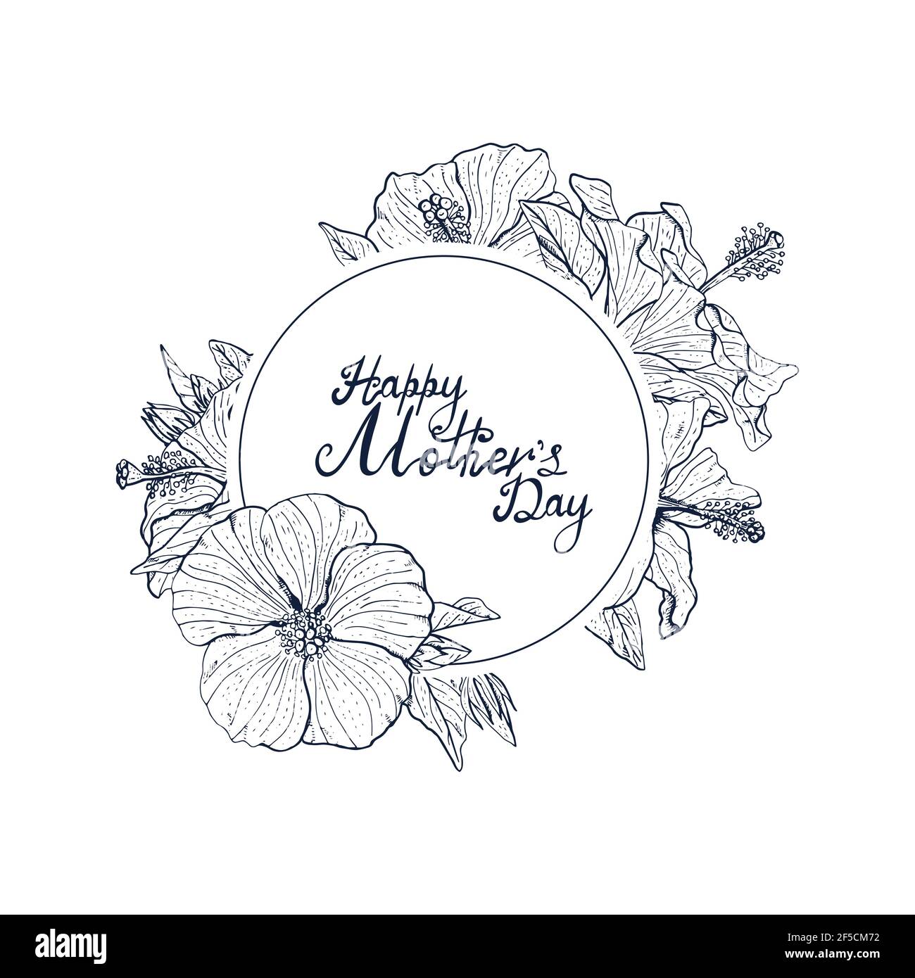 Mothers Day Flowers Clipart Black And White