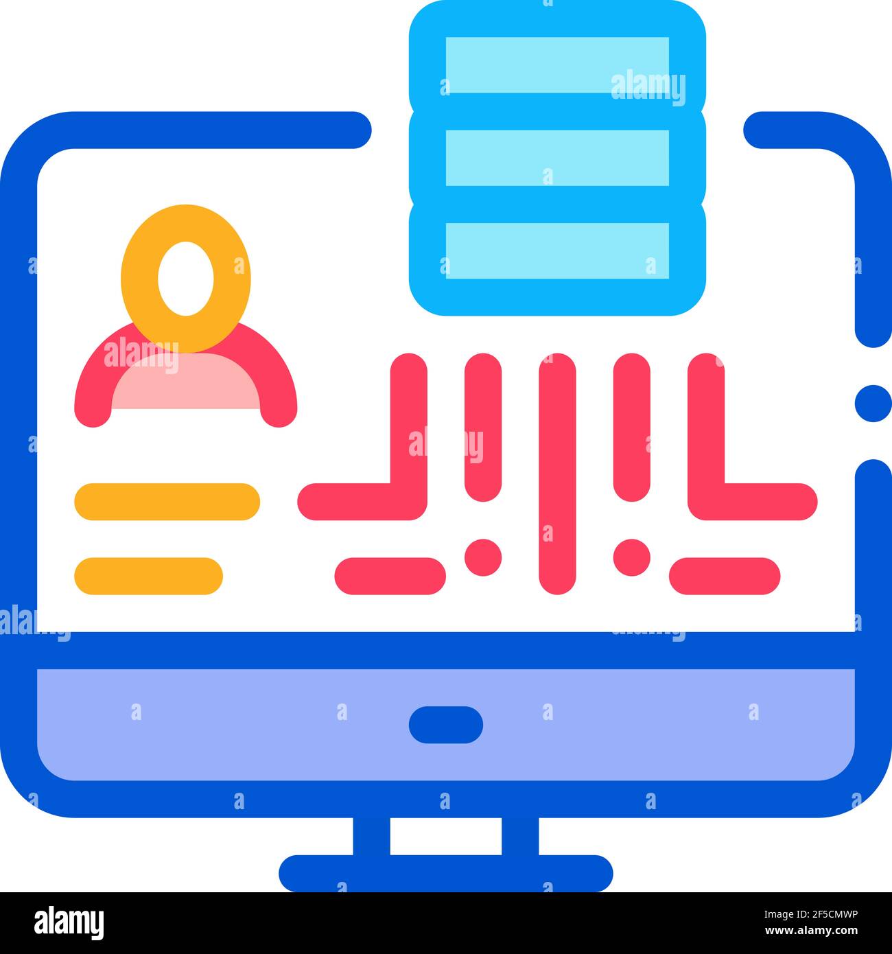 data policy color icon vector illustration sign Stock Vector Image ...