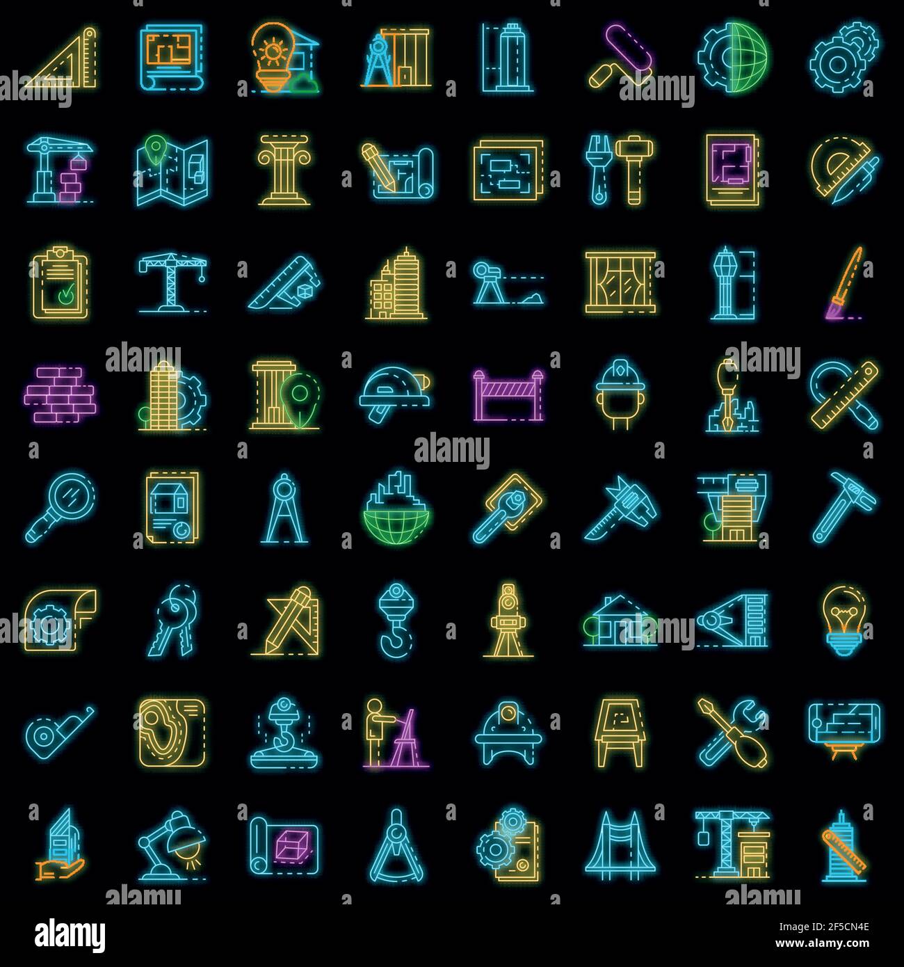 Architect equipment icons set. Outline set of architect equipment ... Architect equipment icons set. Outline set of architect equipment ...