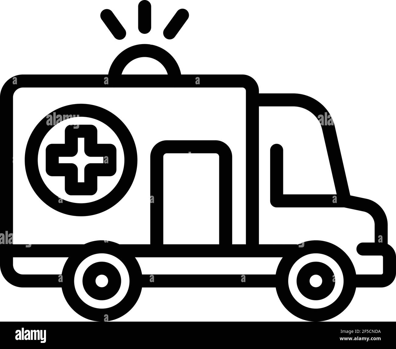 Medical car icon. Outline medical car vector icon for web design ...