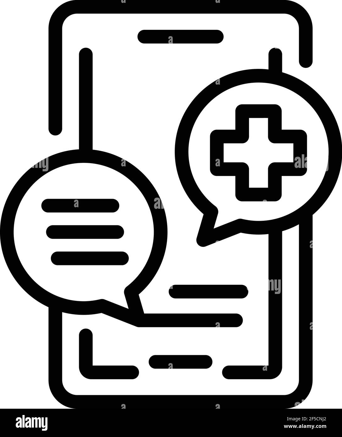 Online medical control icon. Outline online medical control vector icon ...
