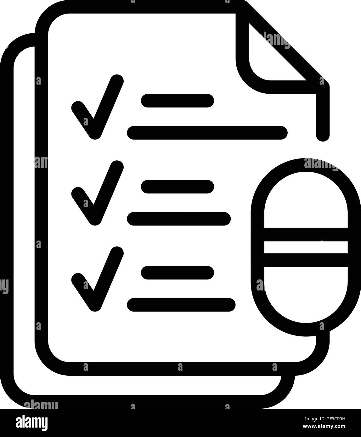 Doctor recipe icon. Outline doctor recipe vector icon for web design ...