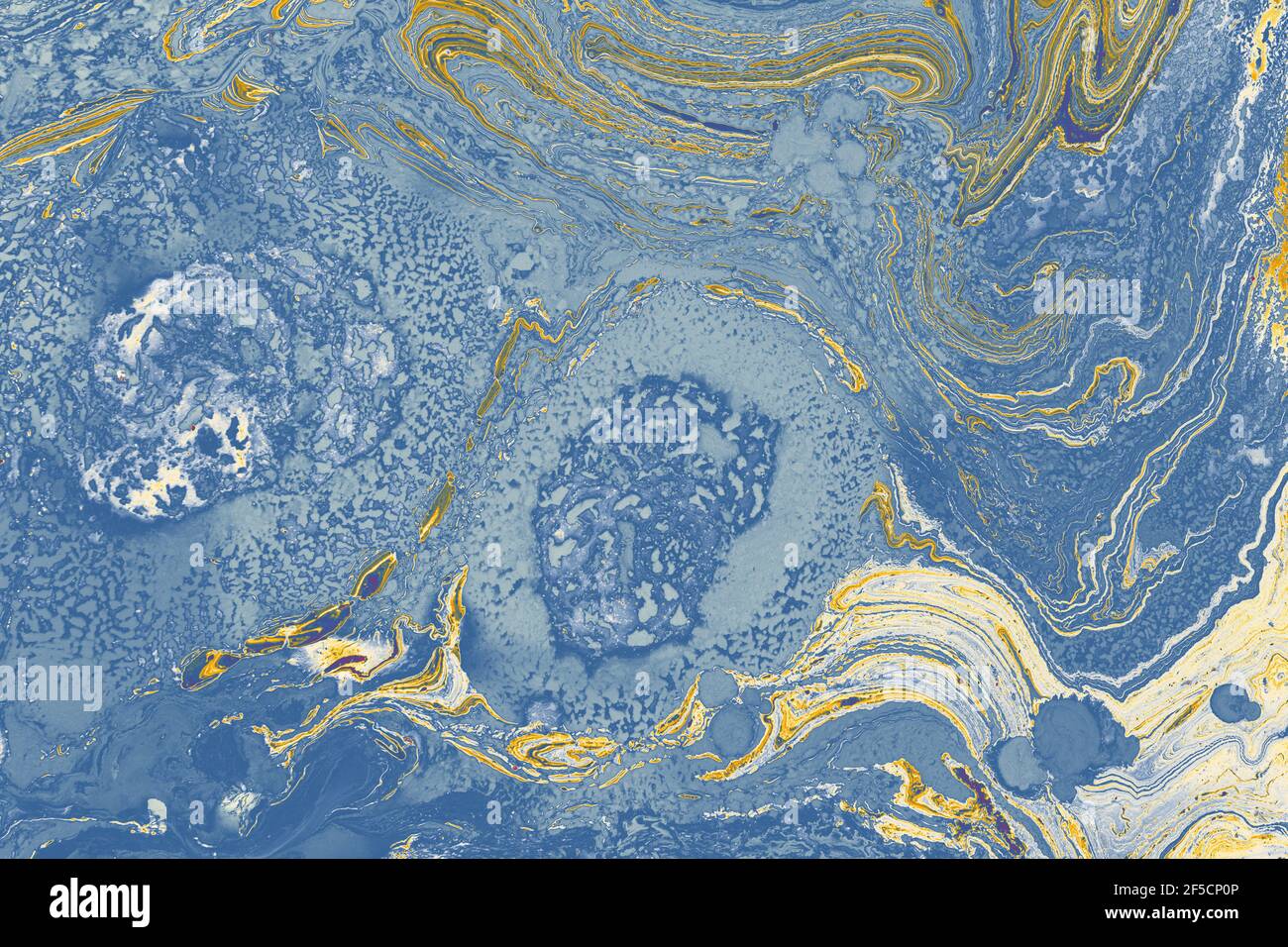 Abstract blue flow art painting pattern background Stock Photo - Alamy