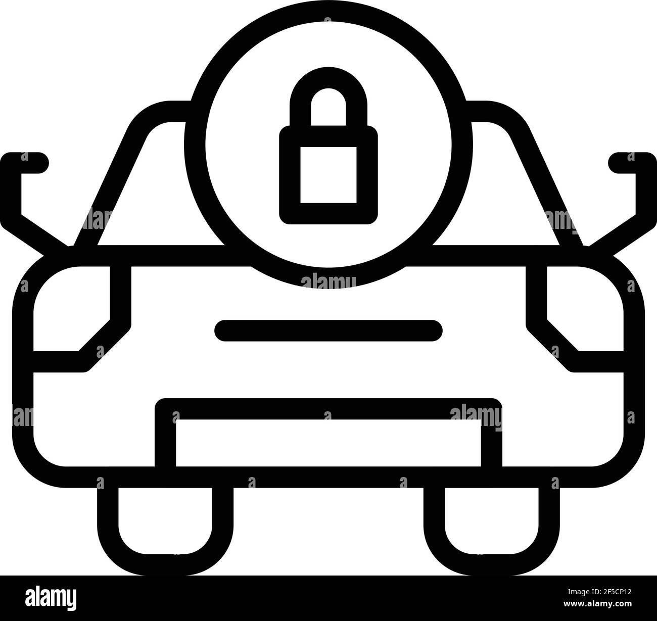 Car keyless system icon. Outline car keyless system vector icon for web ...