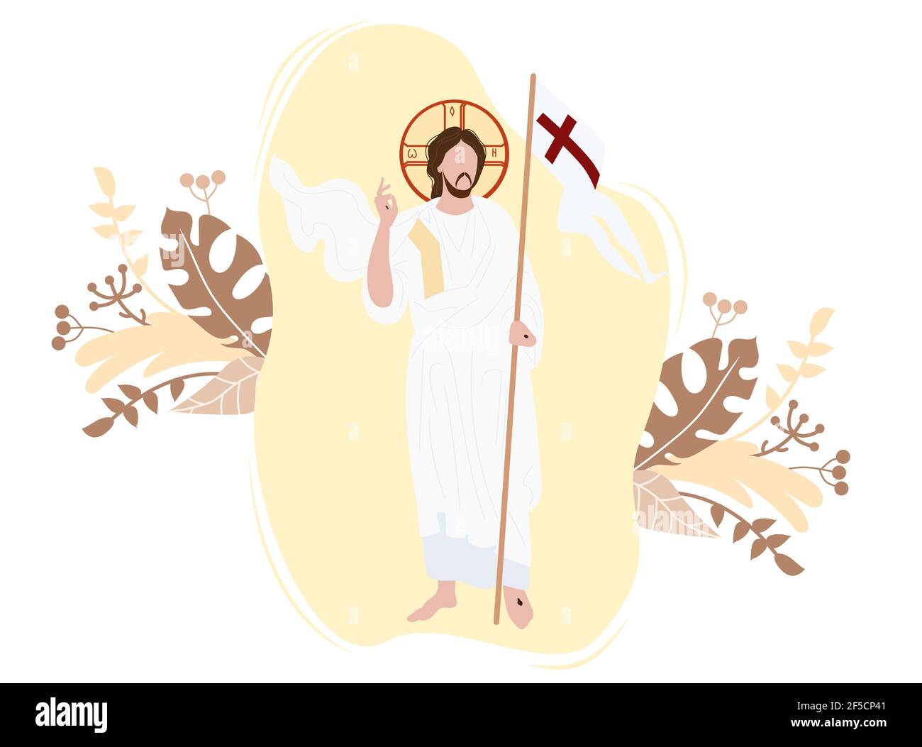 Risen christ stands Stock Vector Images - Alamy