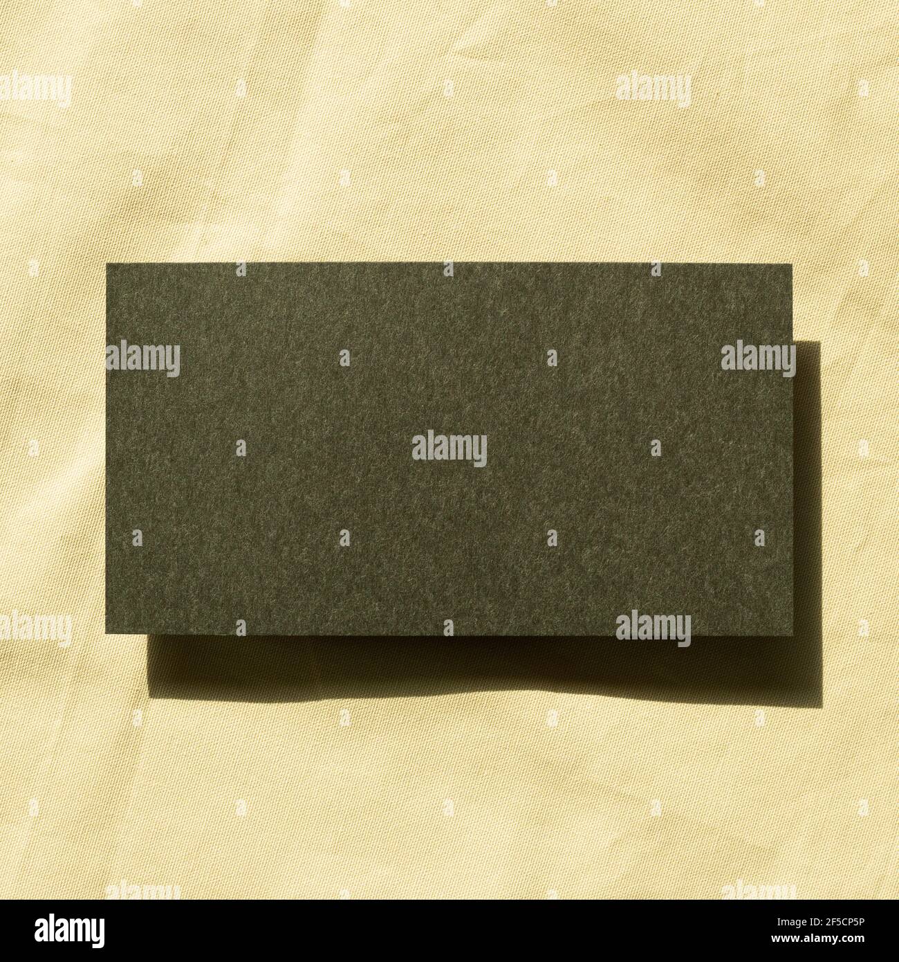 Blank memo pad, empty paper on fabric background. top view, copy space ...