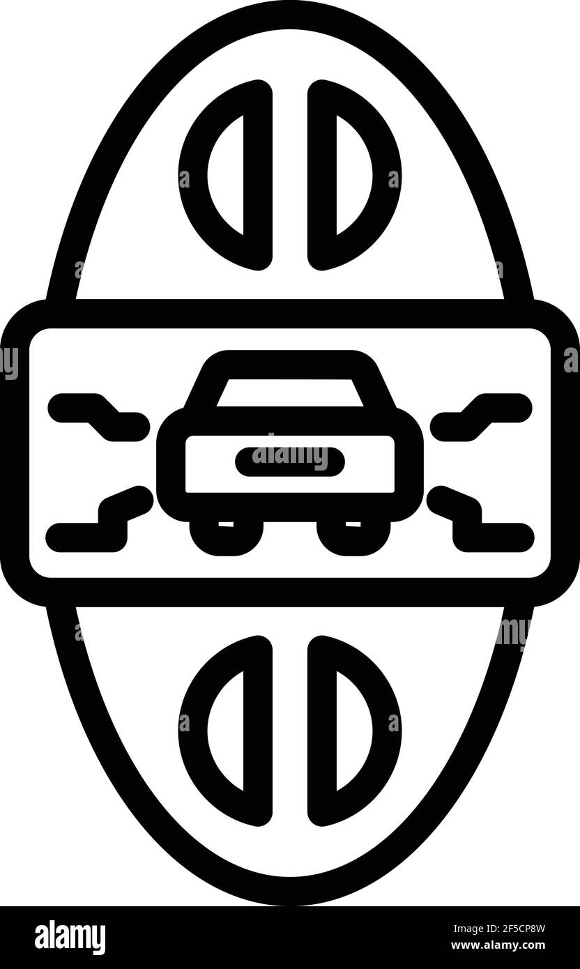 Electronic car key icon. Outline electronic car key vector icon for web ...