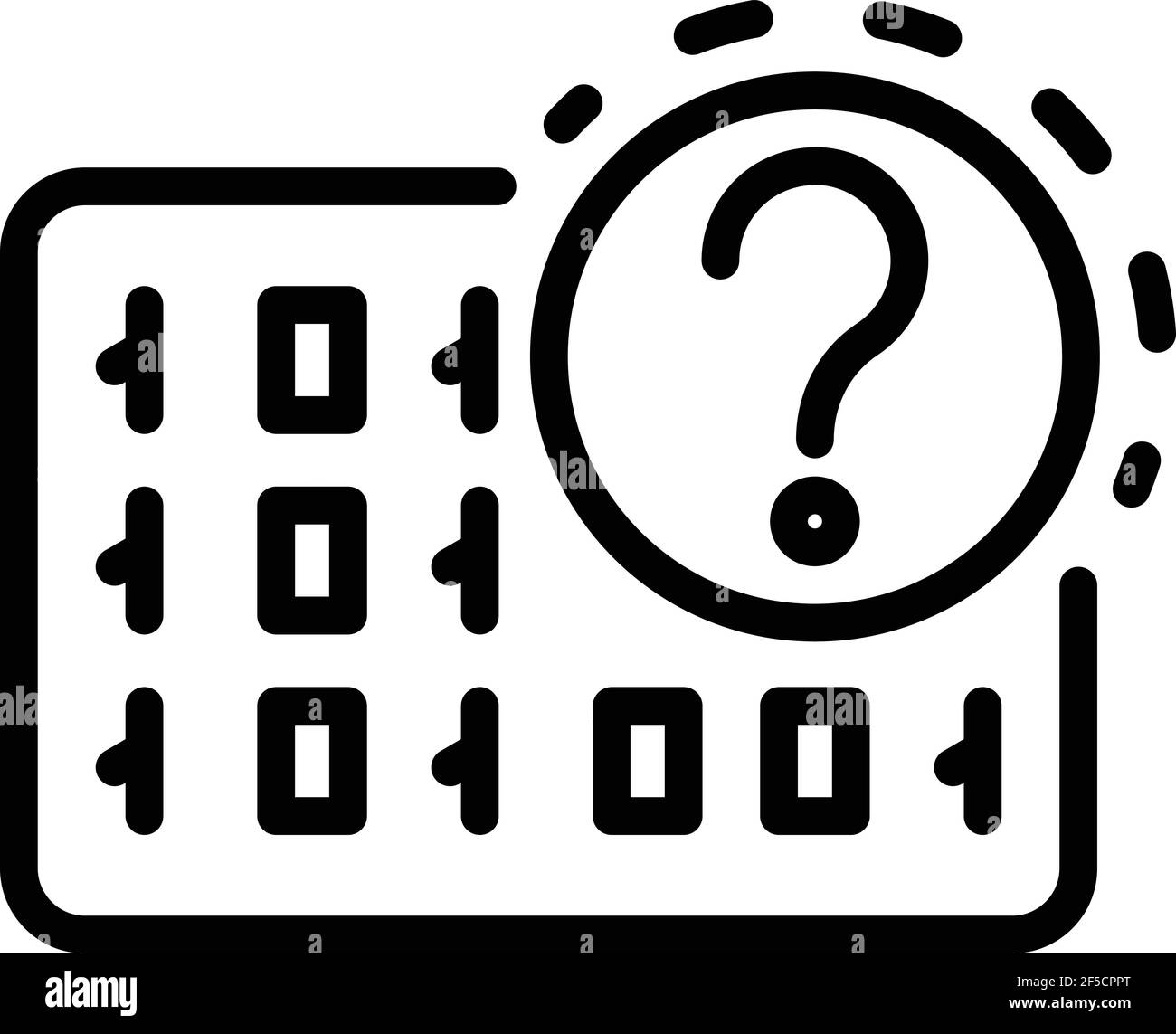 Cipher Security Icon Outline Cipher Security Vector Icon For Web Design Isolated On White