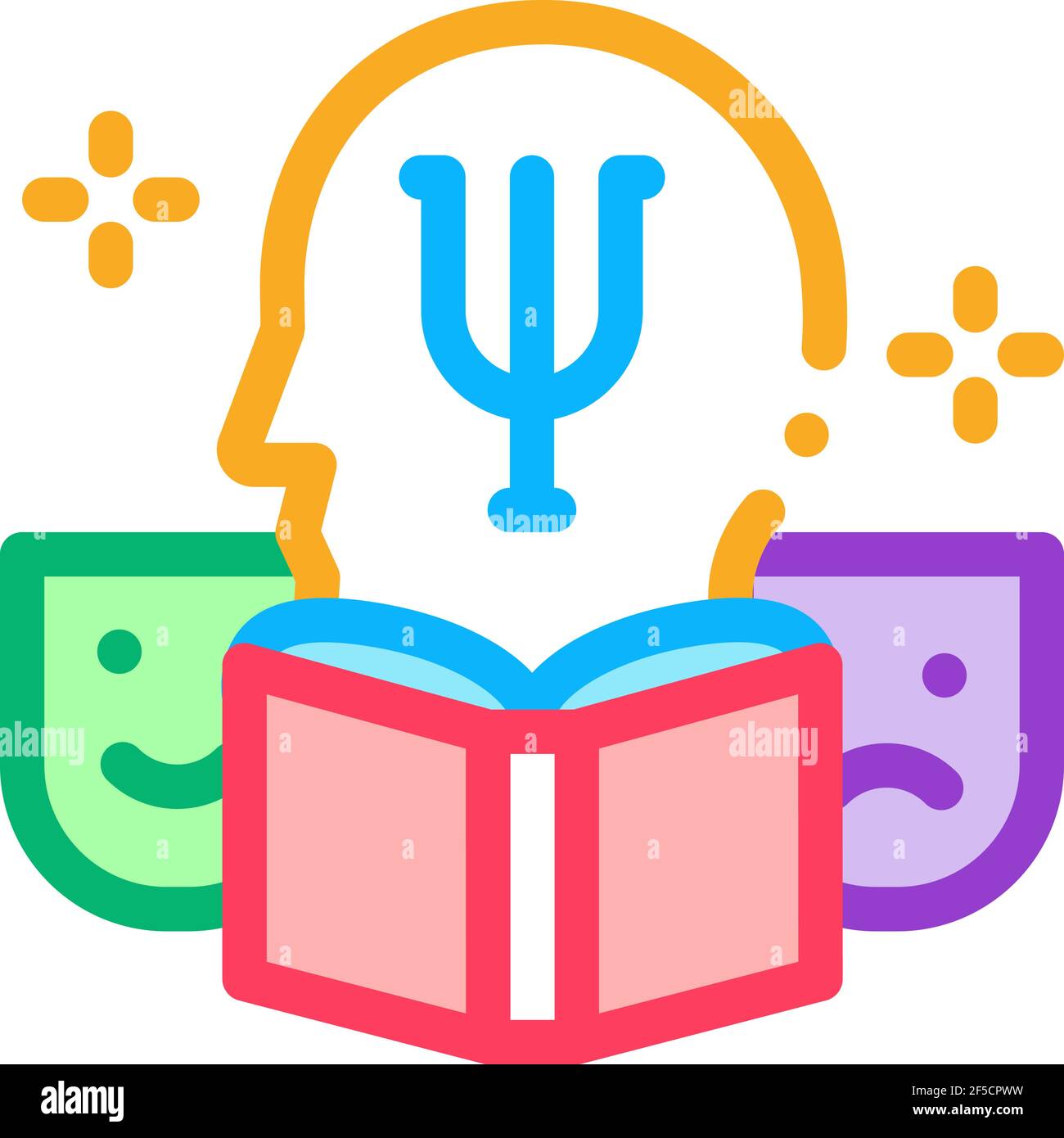 psychology researcher color icon vector illustration sign Stock Vector ...