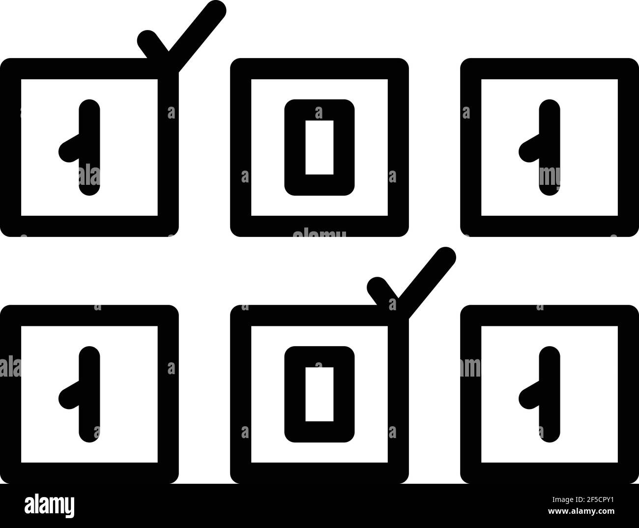 Cipher code icon. Outline cipher code vector icon for web design ...