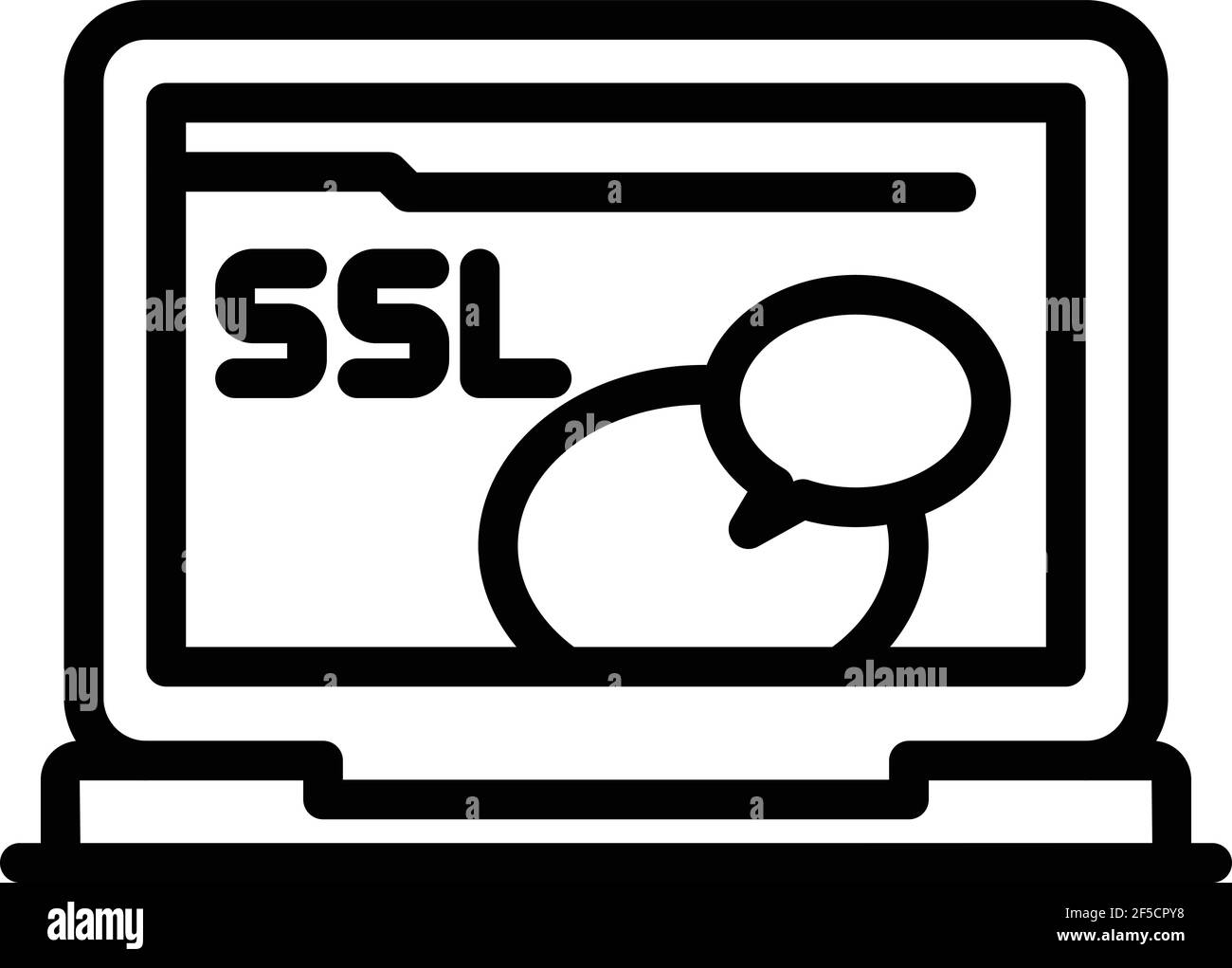 Web security icon. Outline web security vector icon for web design ...