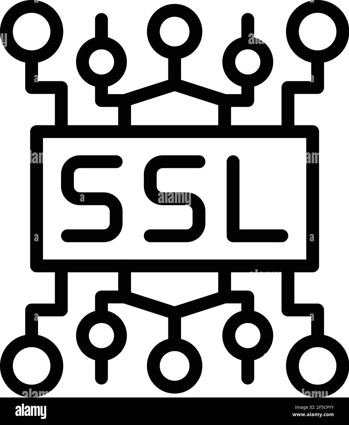 Ssl Certificate Icon Outline Ssl Certificate Vector Icon For Web